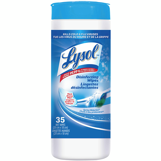 Lysol Wipes (Disinfecting) - Spring Waterfall 12x35's