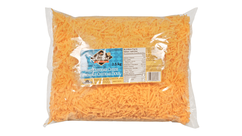 Black Diamond Mild Shredded Cheddar Cheese 2.5 kg