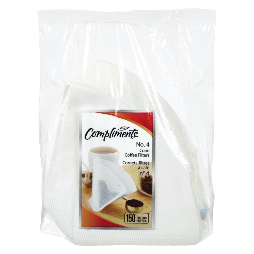 Compliments Coffee Filters #4 Cone ea/150ct