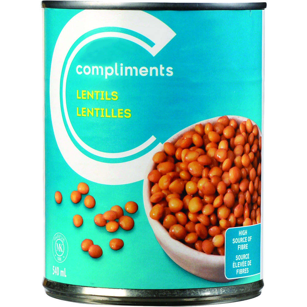 Compliments Lentils ea/540ml