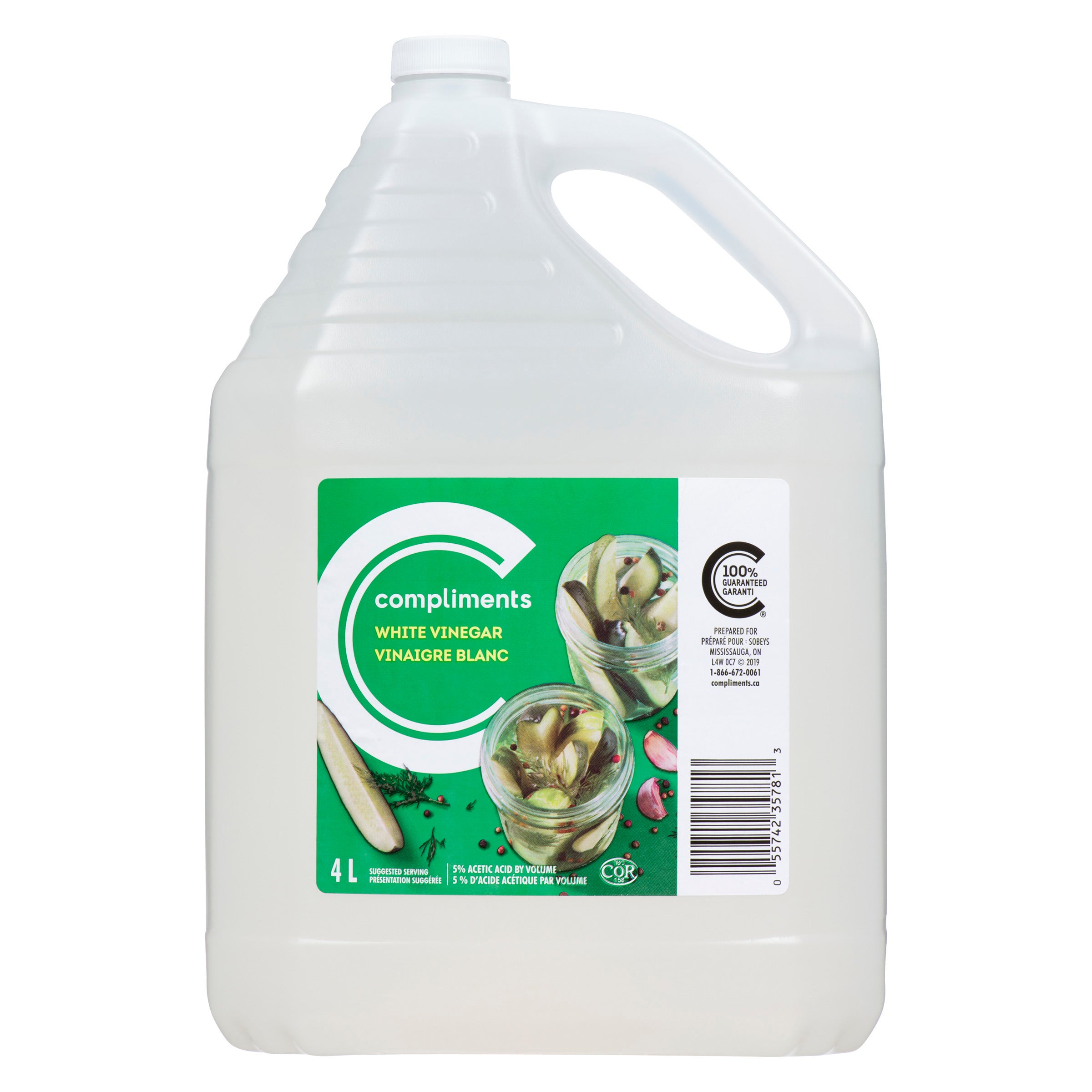 Compliments Vinegar - White 6x4 lt