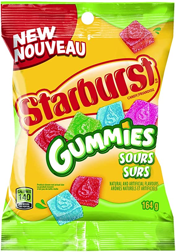 Starburst Peg Gummies Sour 12x142g