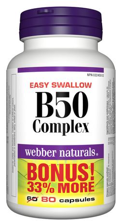 Webber Vitamin B50 Complex 60's Bonus