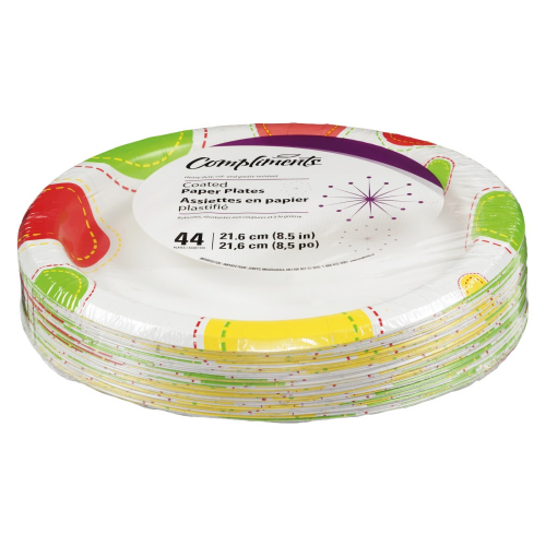 Compliments Paper Plates Coated 10" 12x22/cs